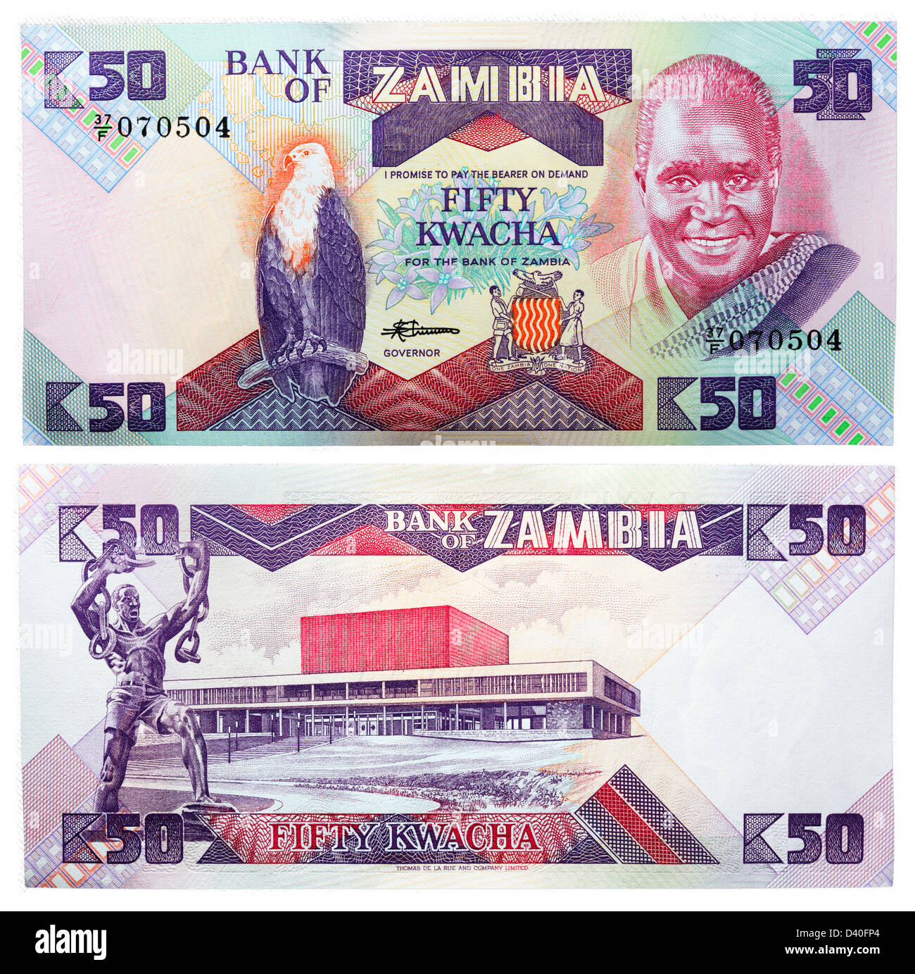 Banknote of zambia Cut Out Stock Images & Pictures - Alamy