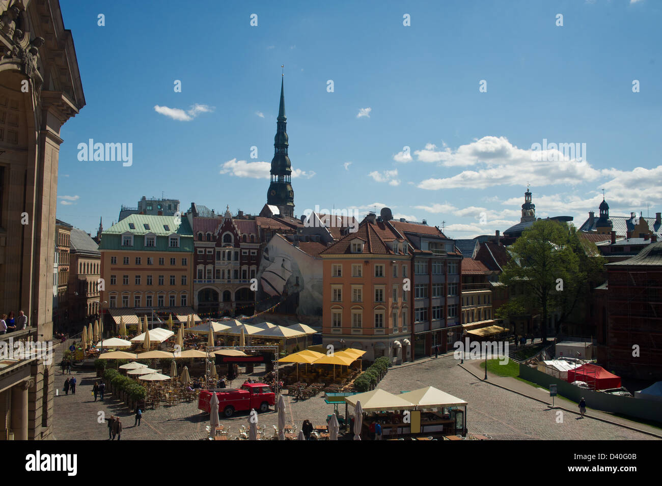 Central square strictly the cities in Riga Stock Photo - Alamy