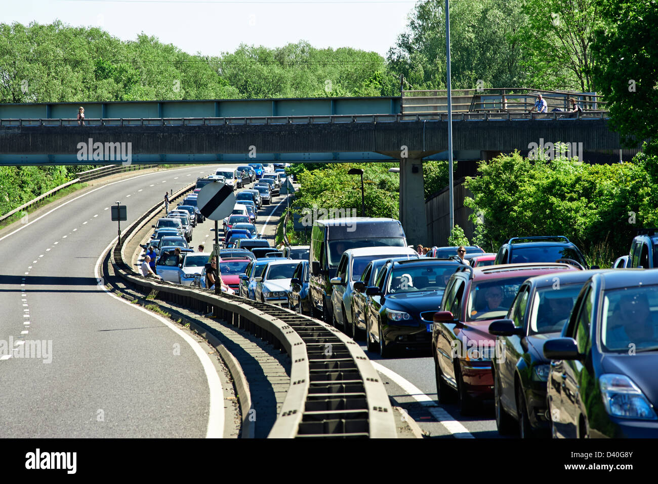 Gridlock on the highway Stock Photo - Alamy