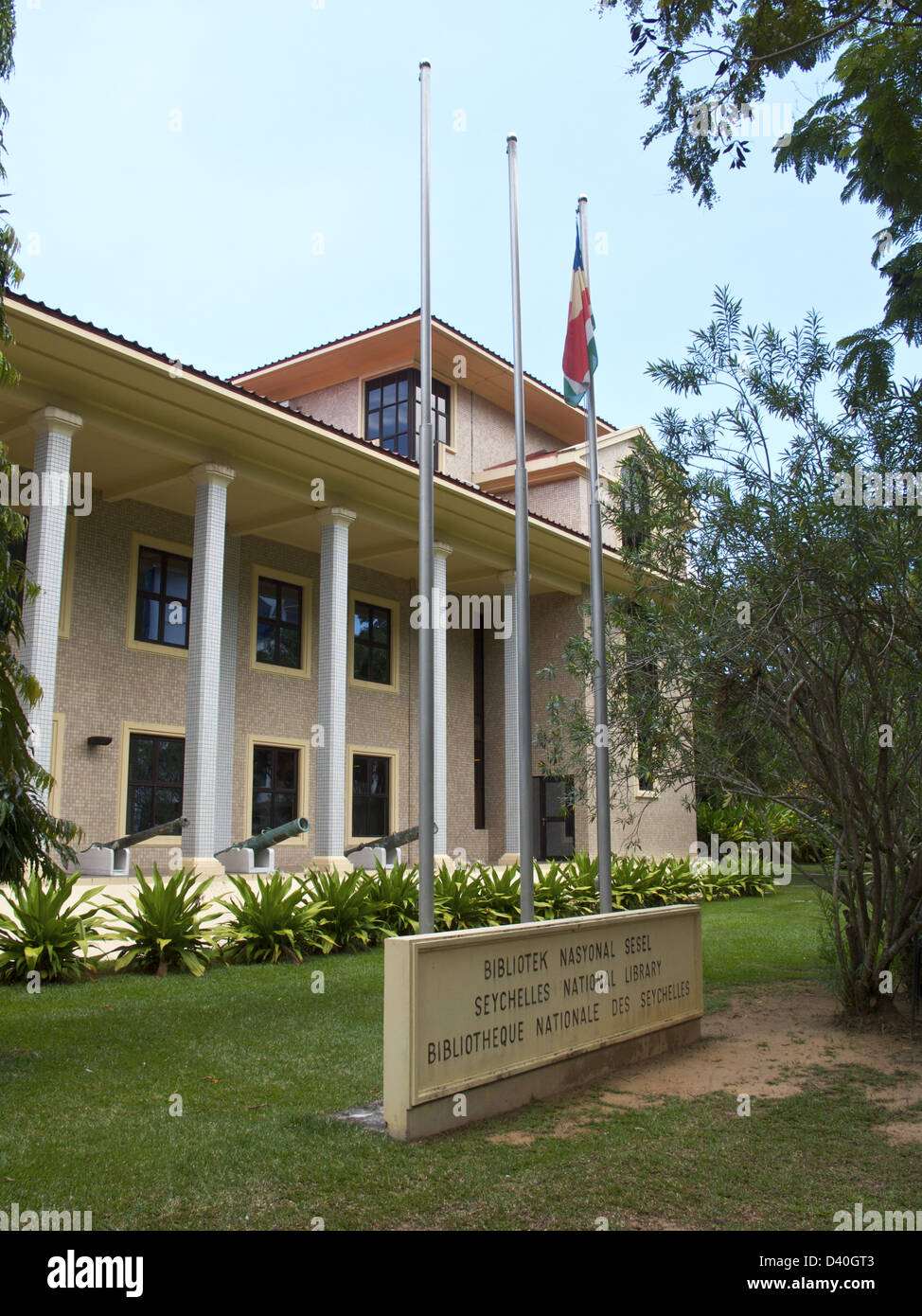 The National Library in Victoria, Seychelles Stock Photo - Alamy