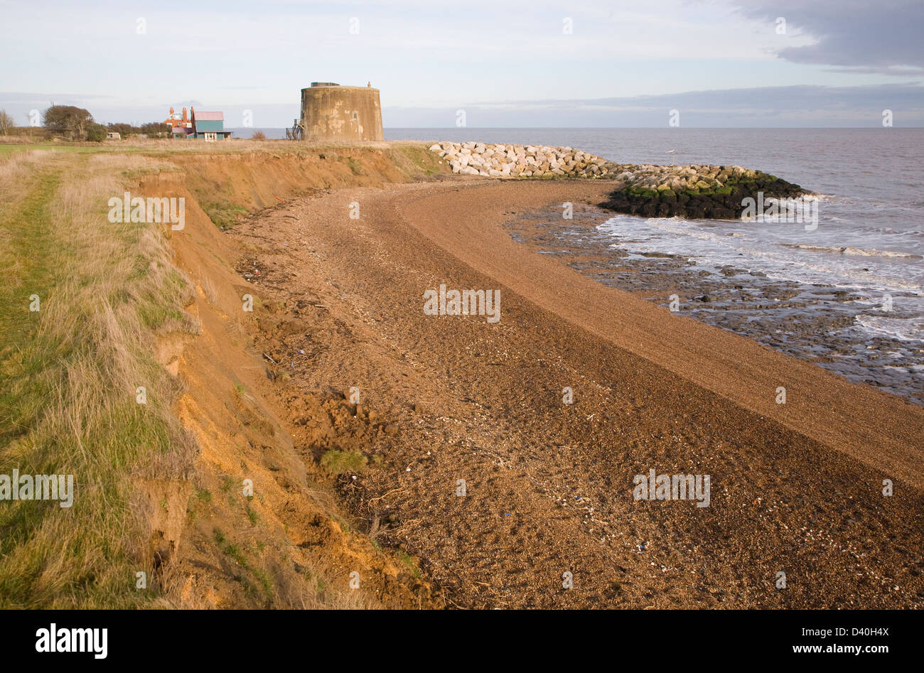 Rapid coastal erosion soft cliffs east lane hi-res stock photography ...
