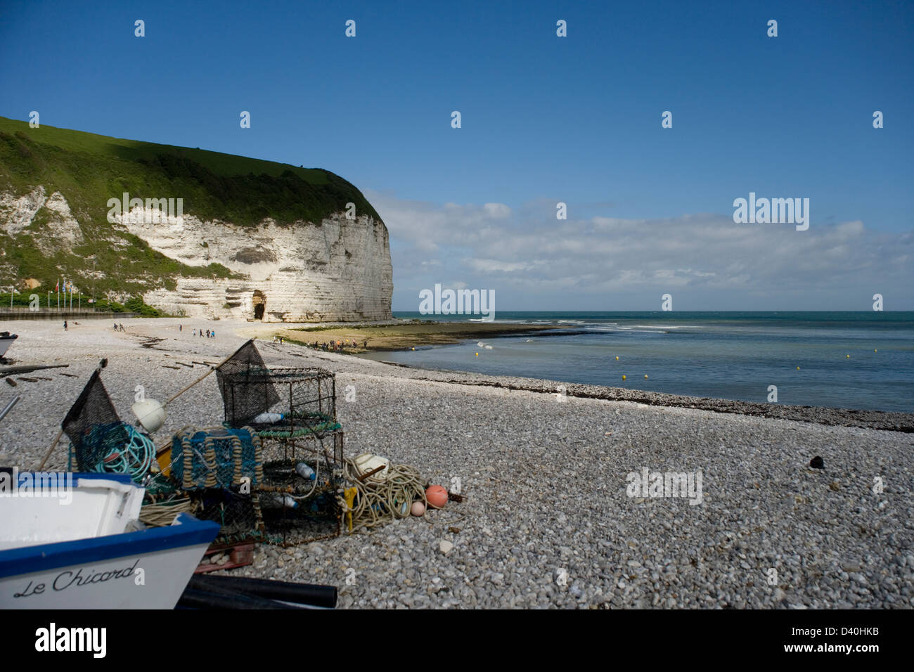 The beach and cliffs at Yport in Normandy France Stock Photo - Alamy