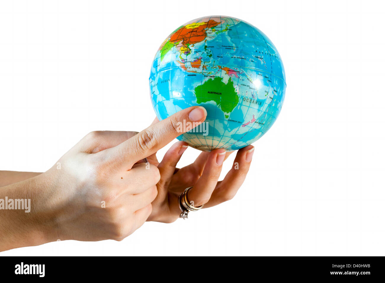 Globe in hand hi-res stock photography and images - Alamy