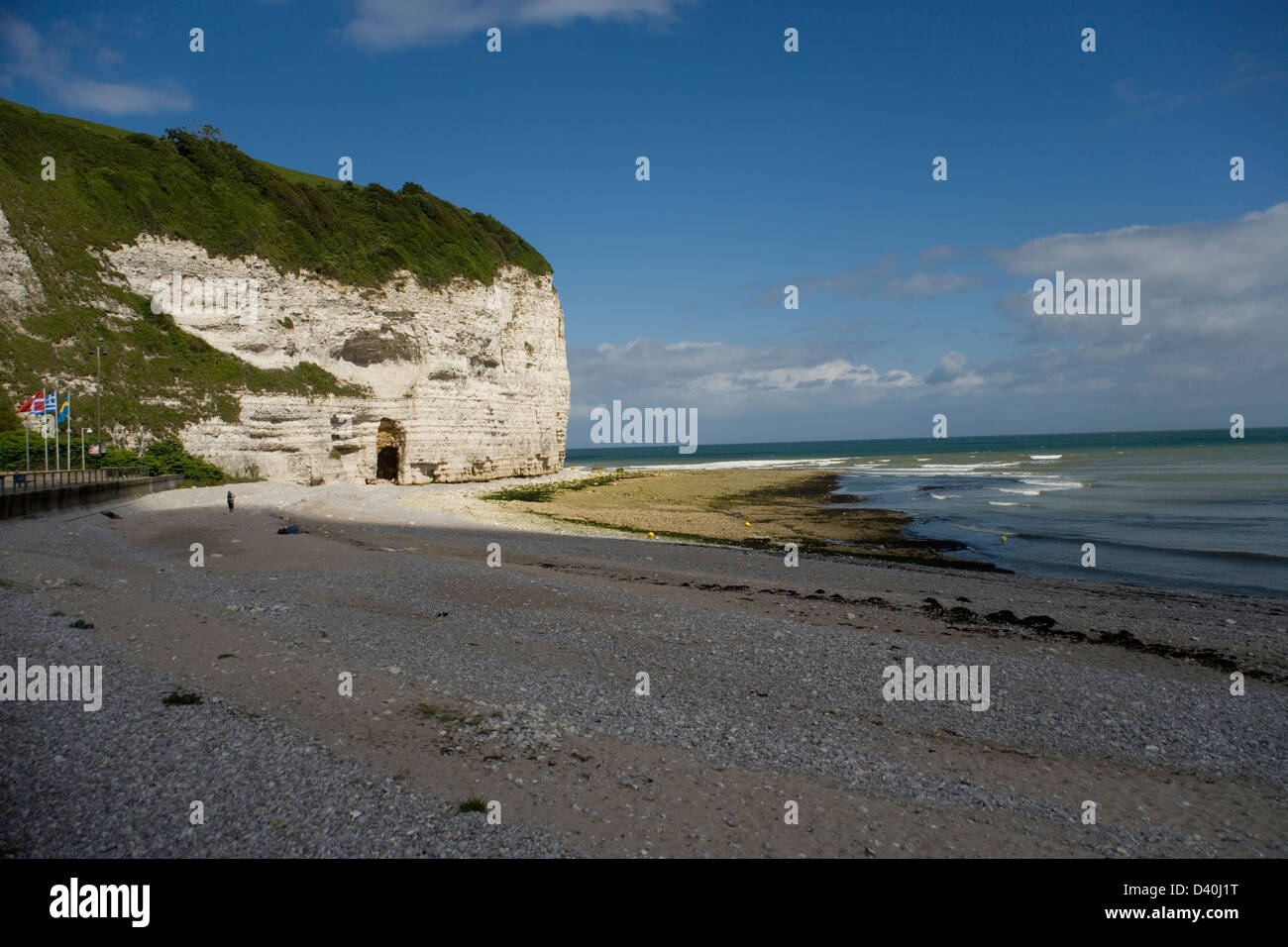 The beach and cliffs at Yport in Normandy France Stock Photo - Alamy