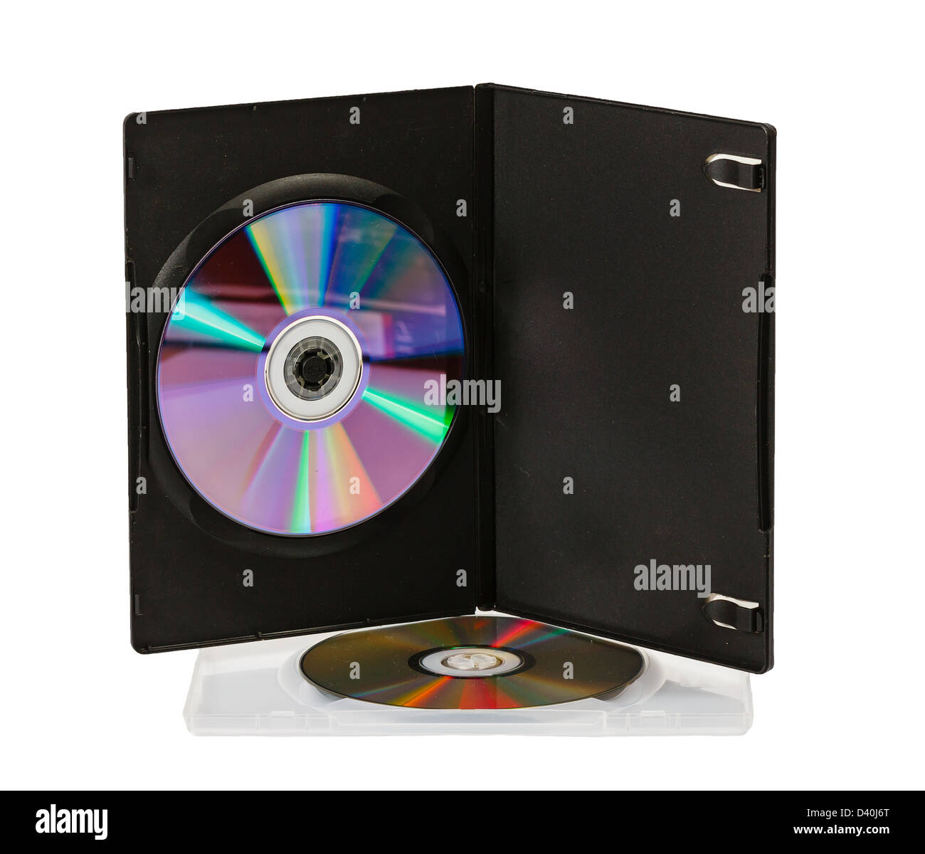 DVD disks in boxes on a white background Stock Photo - Alamy