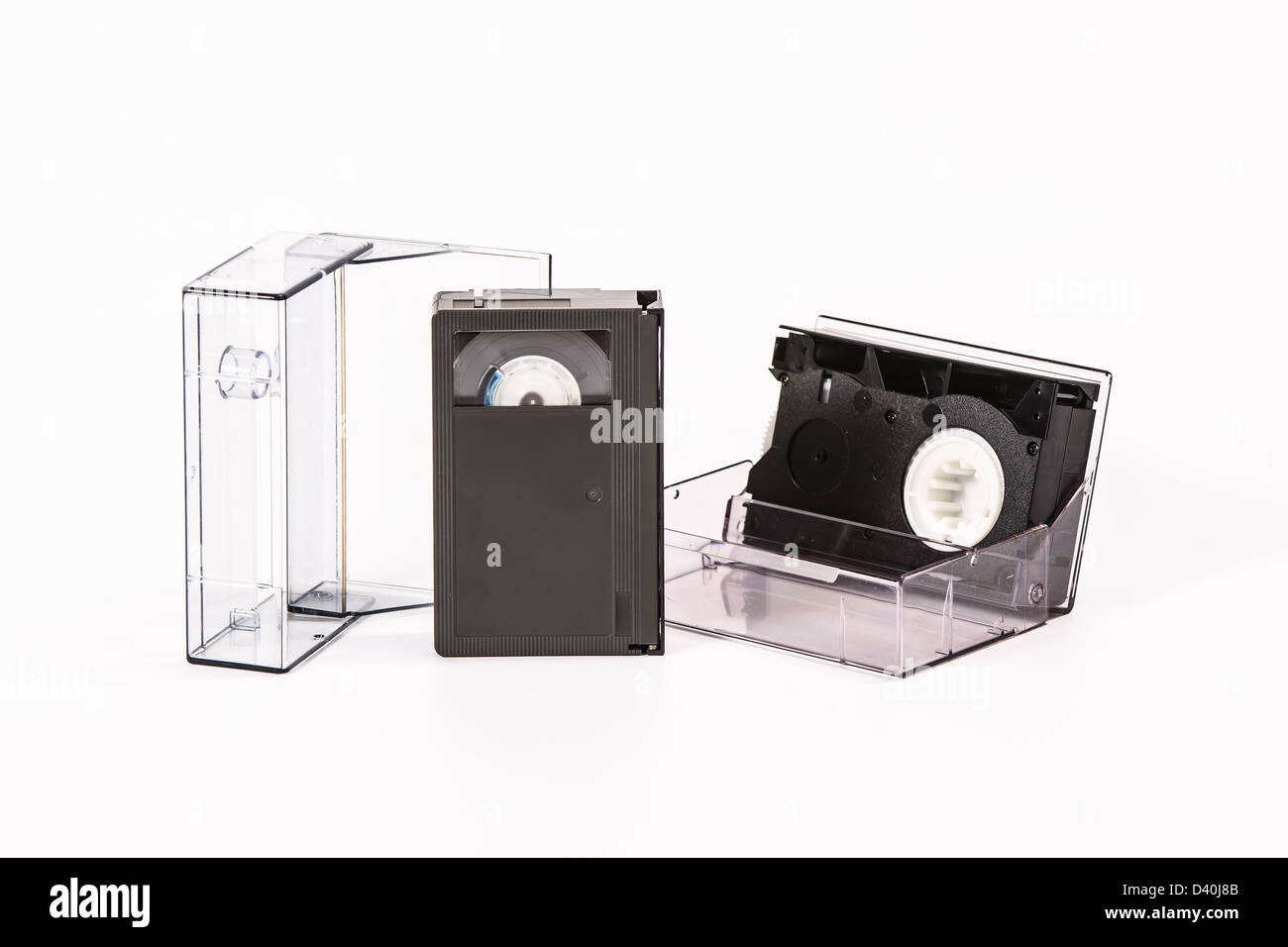 VHS-c video cartridges on white background Stock Photo - Alamy