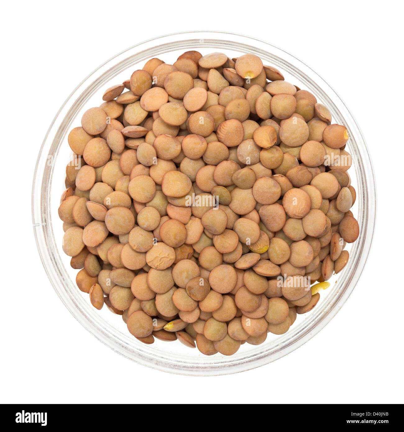 Dry lentil in glass Cut Out Stock Images & Pictures - Alamy