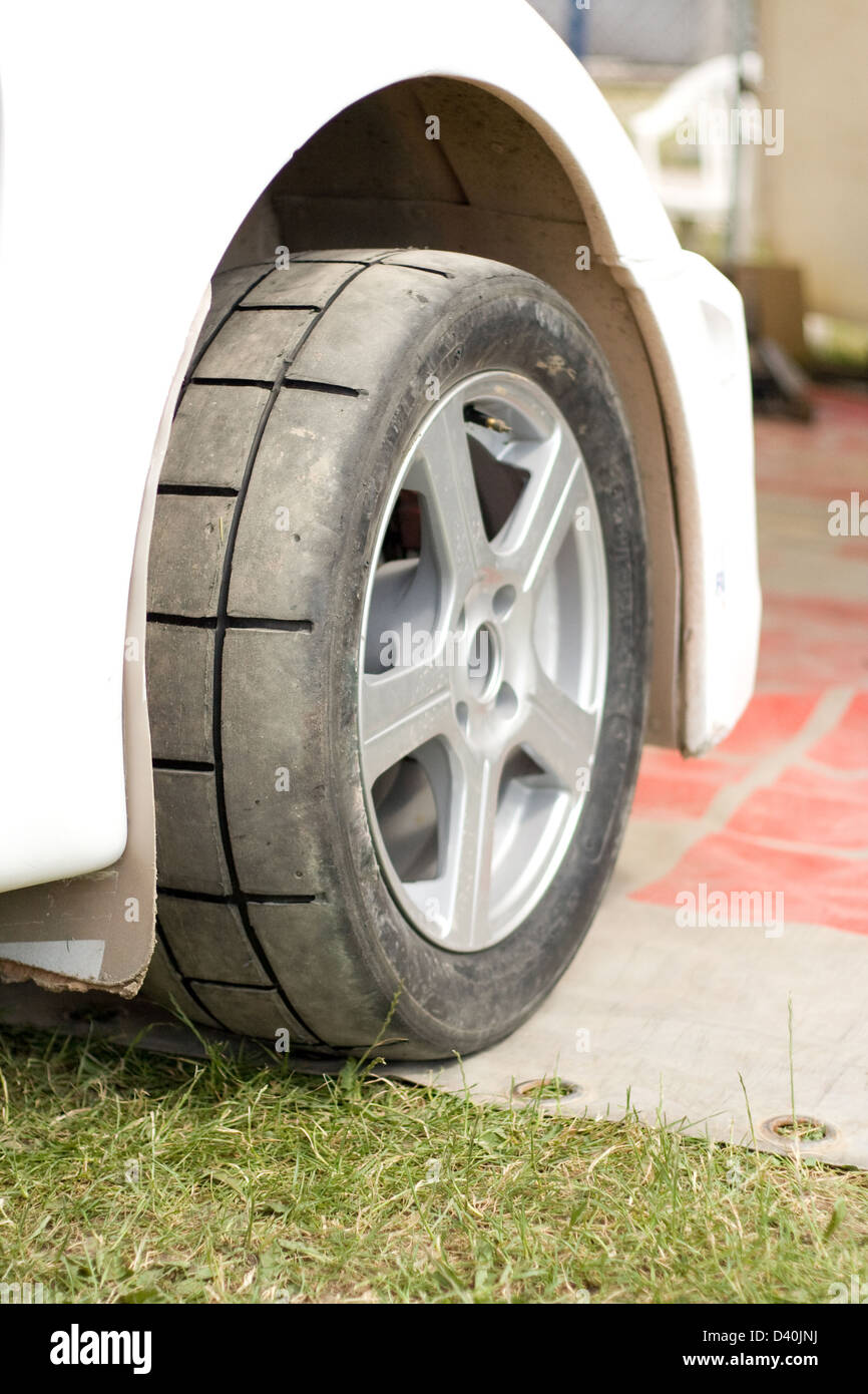 Wheel of the rally car Stock Photo - Alamy