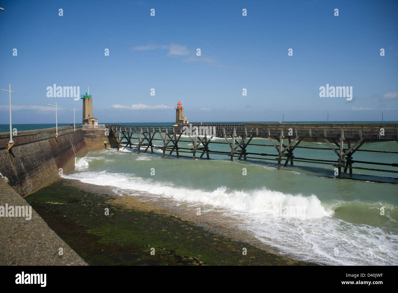 Harbour entrance at Fecamp, Normandy, France Stock Photo - Alamy