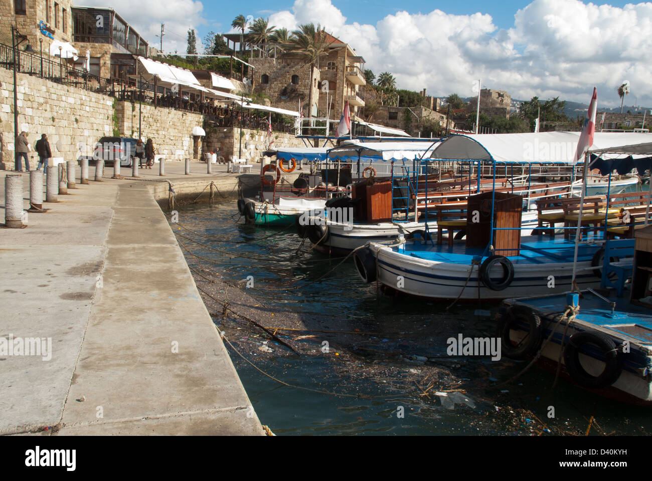 fishing harbor Byblos tawn Lebanon Stock Photo - Alamy