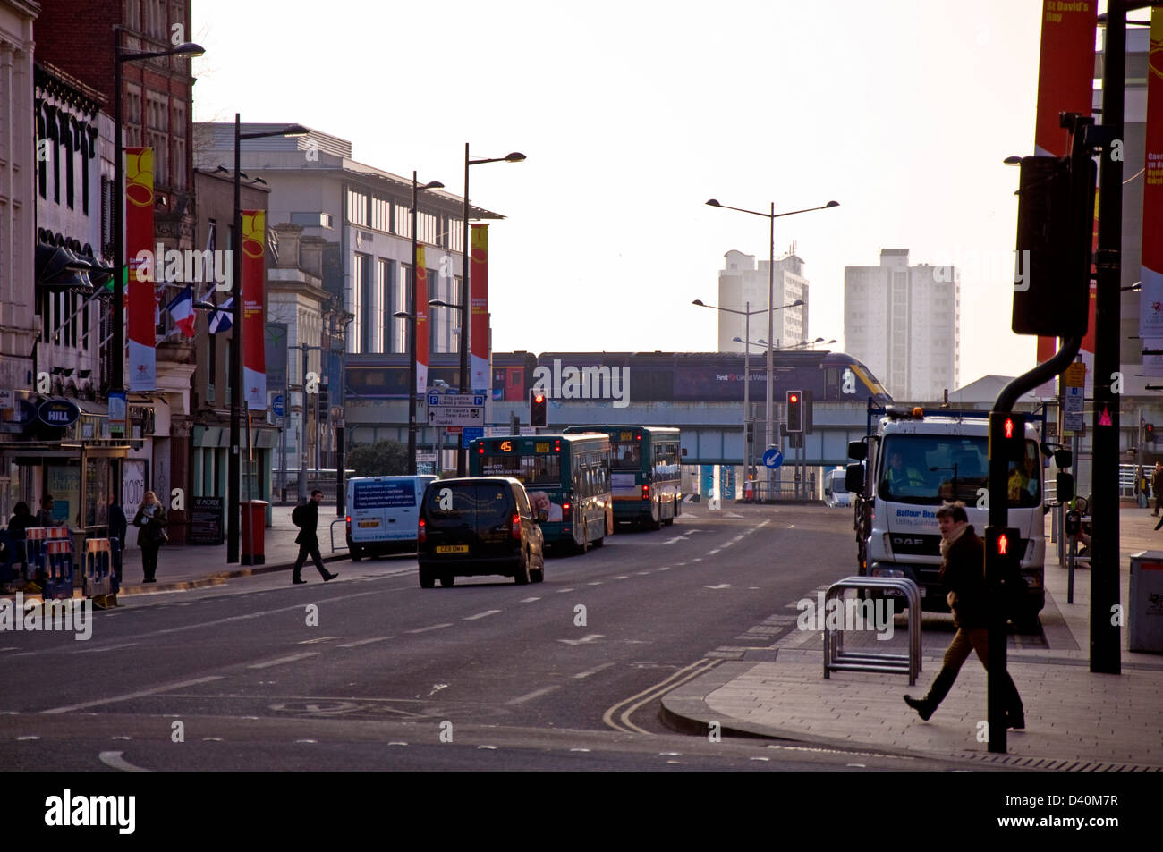 Cardiff buses hi-res stock photography and images - Alamy