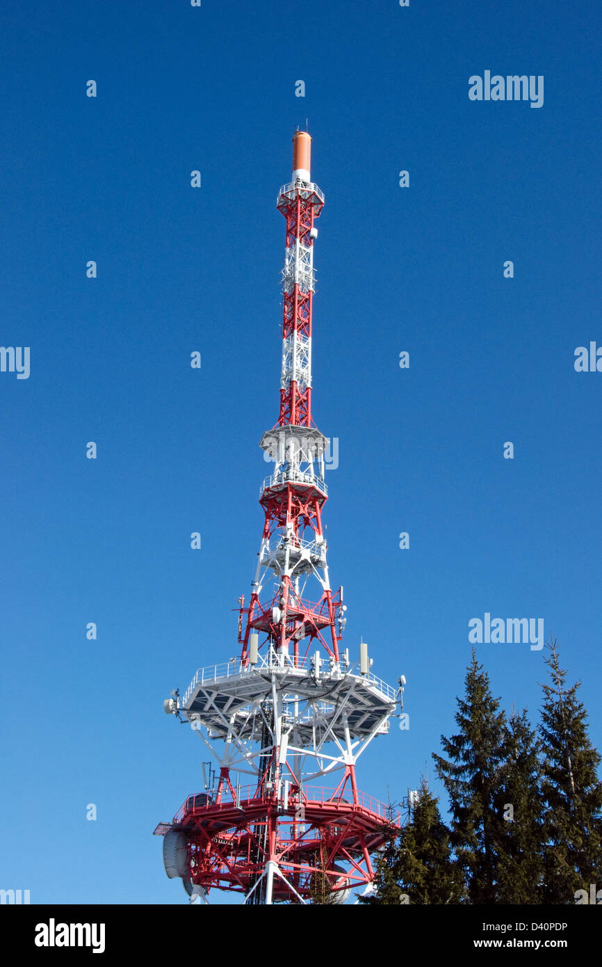 Photo of modern communication antenna Stock Photo - Alamy