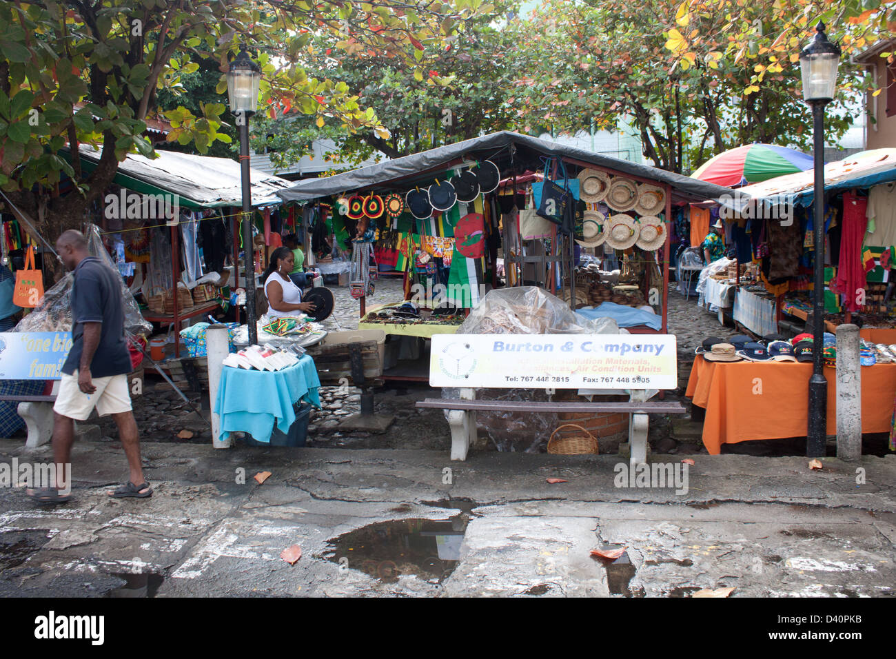 Street Vendors in Dominica Stock Photo - Alamy