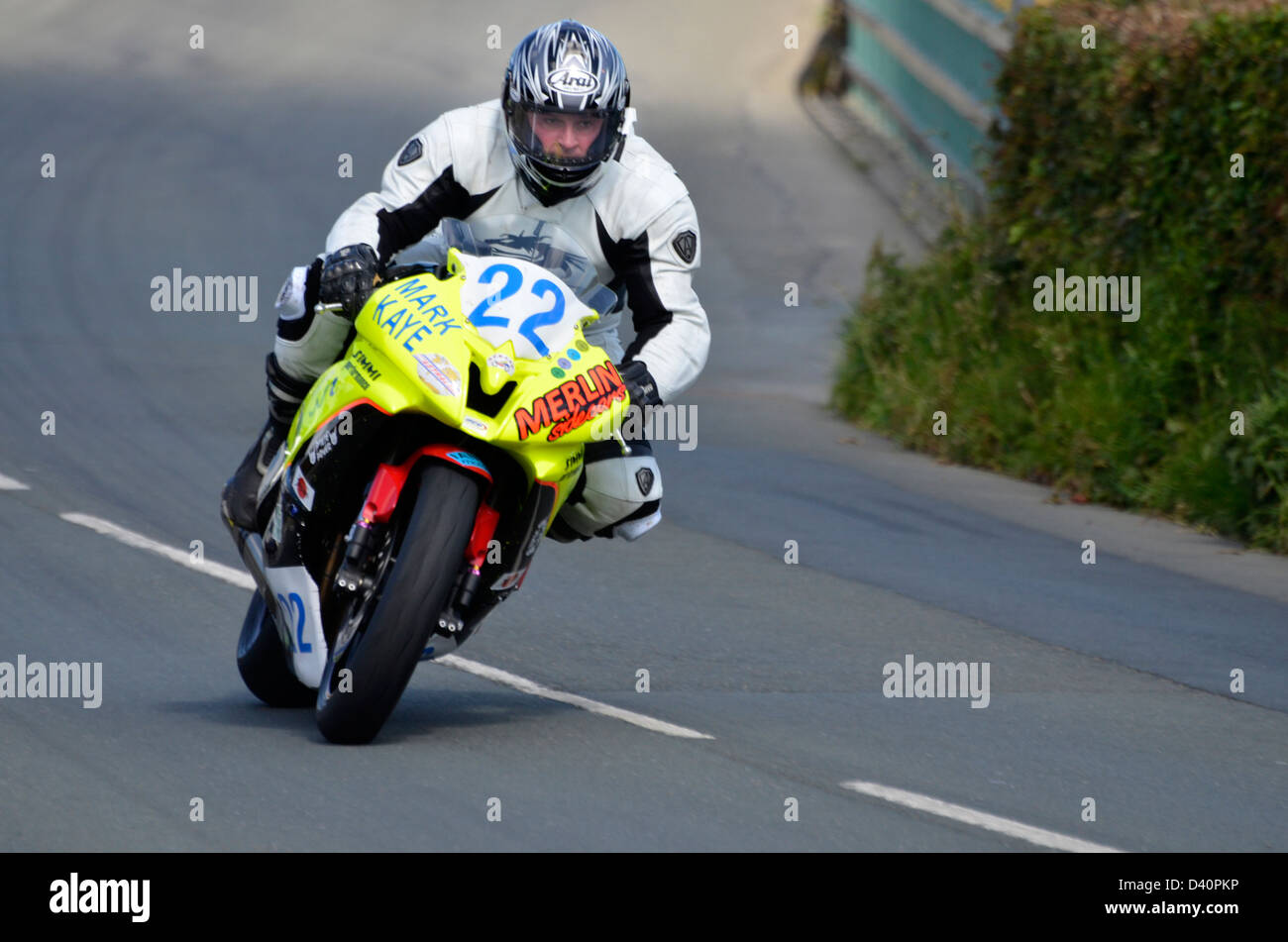 motorcycle at speed isle of man TT Stock Photo - Alamy