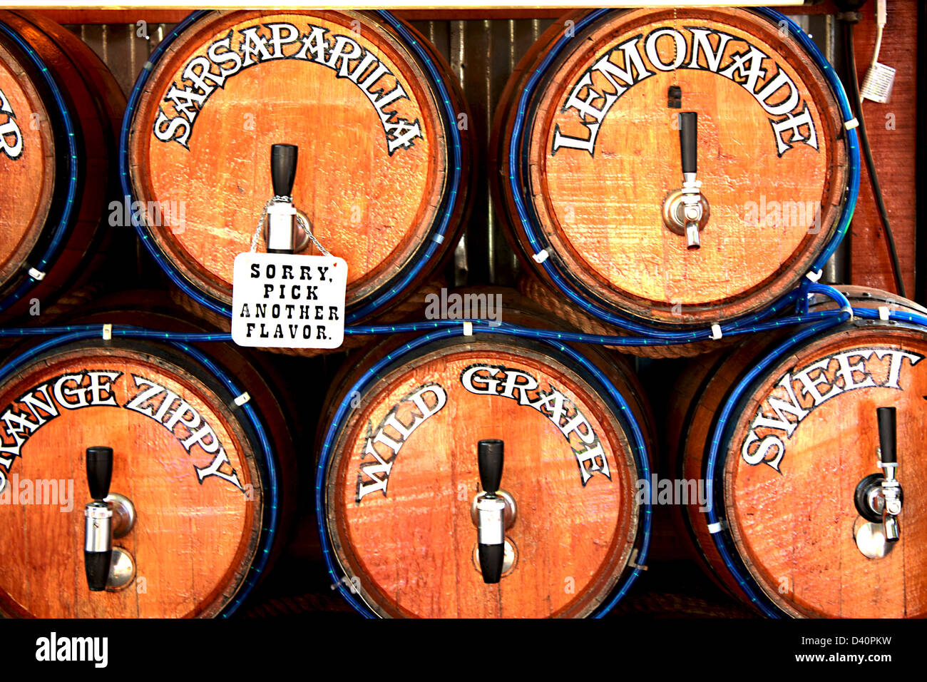 wooden tea barrels with spigots Stock Photo - Alamy