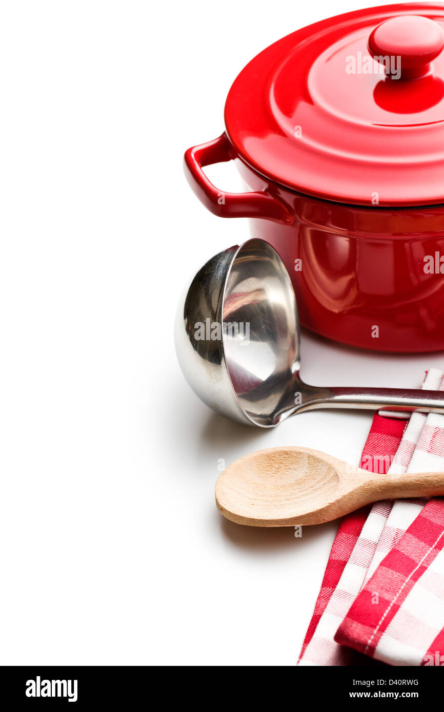 the kitchenware on white background Stock Photo - Alamy