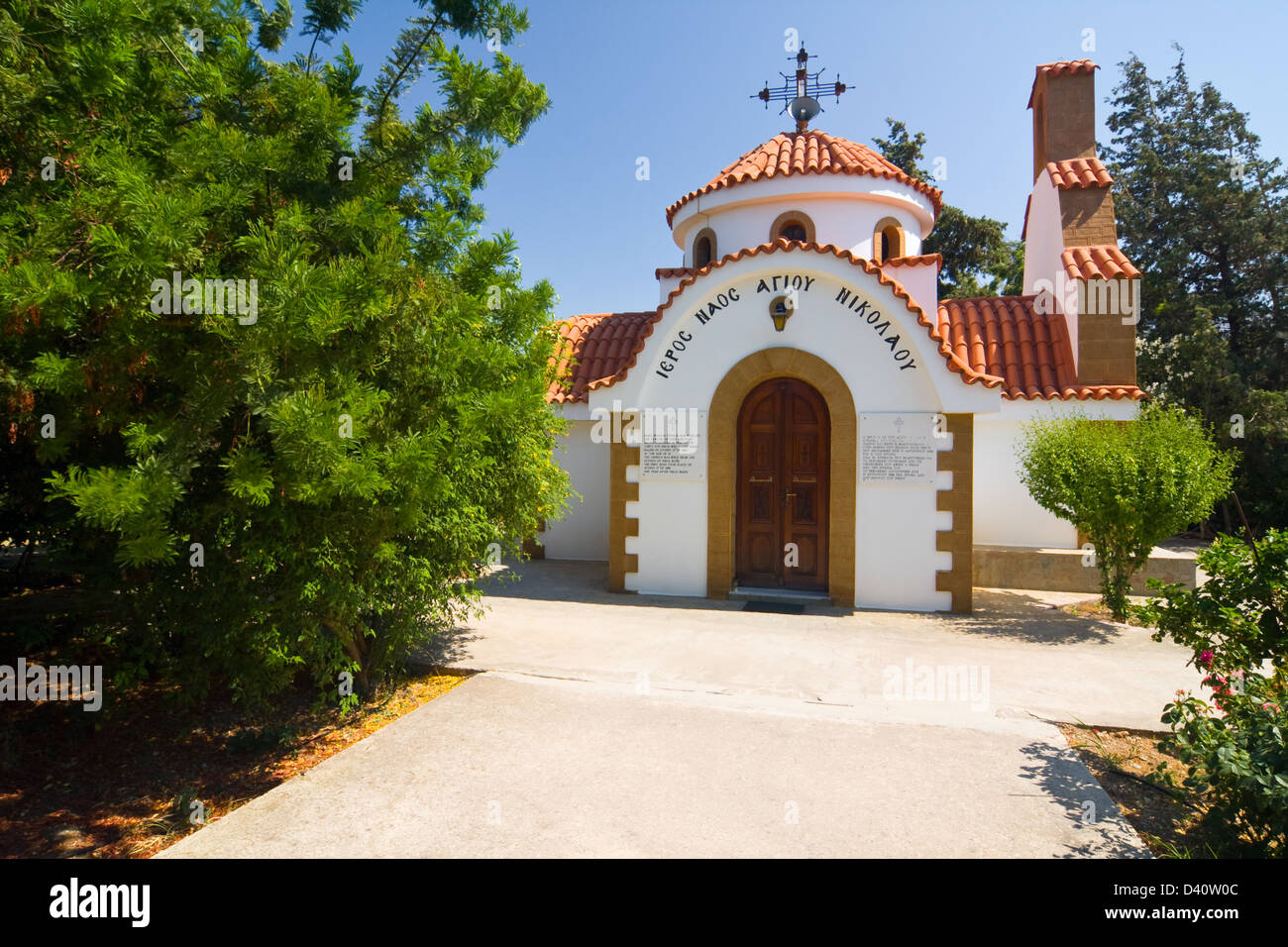 Church, Rhodes island, Greece Stock Photo - Alamy