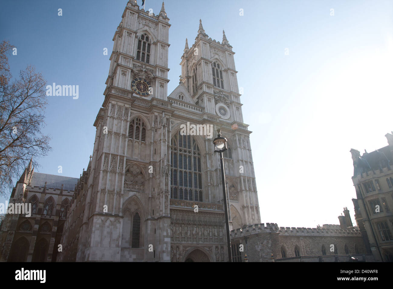 Front entrance to Westminster Abbey, City of Westminster, London ...