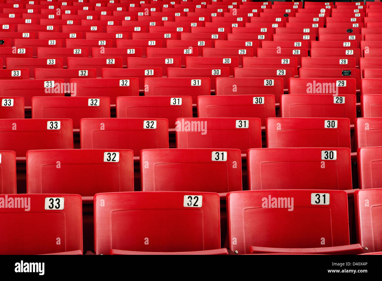 Repetition of Red Chair Patterns Stock Photo - Alamy