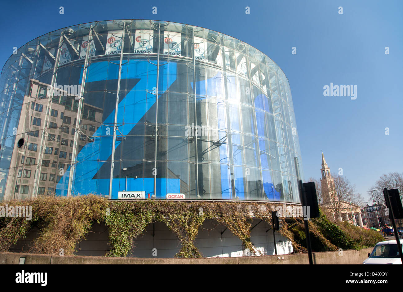 View of BFI IMAX Cinema exterior, South Bank, London, England, United ...