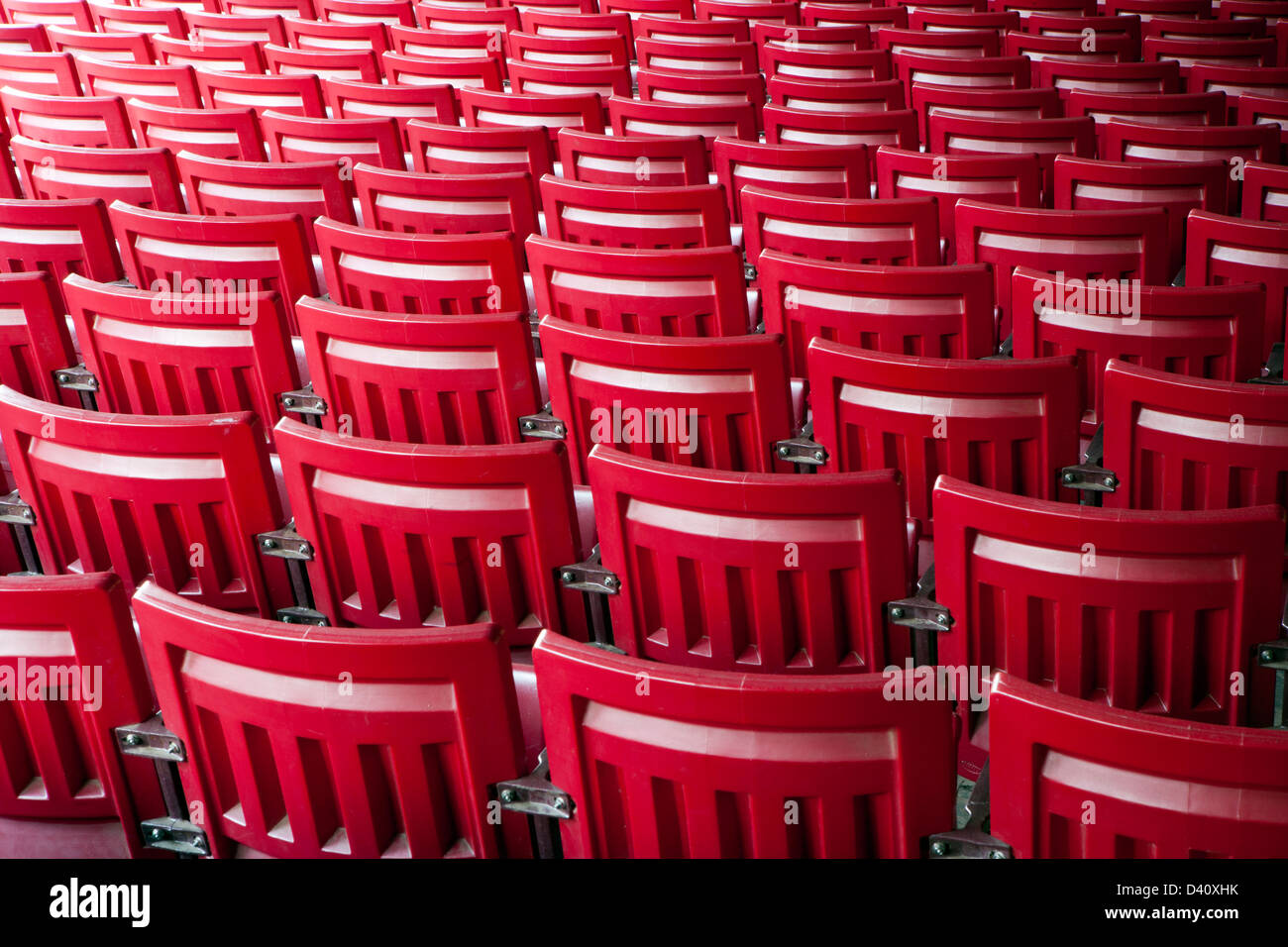 Repetition of Red Chair Patterns Stock Photo - Alamy