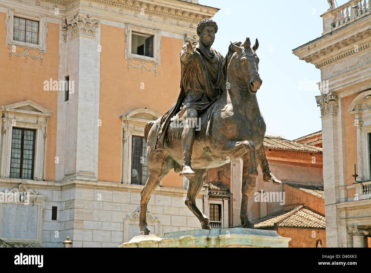 The Equestrian Statue of Marcus Aurelius. Rome, Italy Stock Photo - Alamy