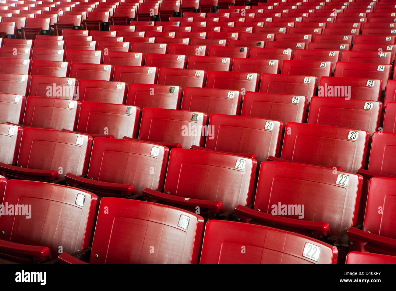 Repetition of Red Chair Patterns Stock Photo - Alamy