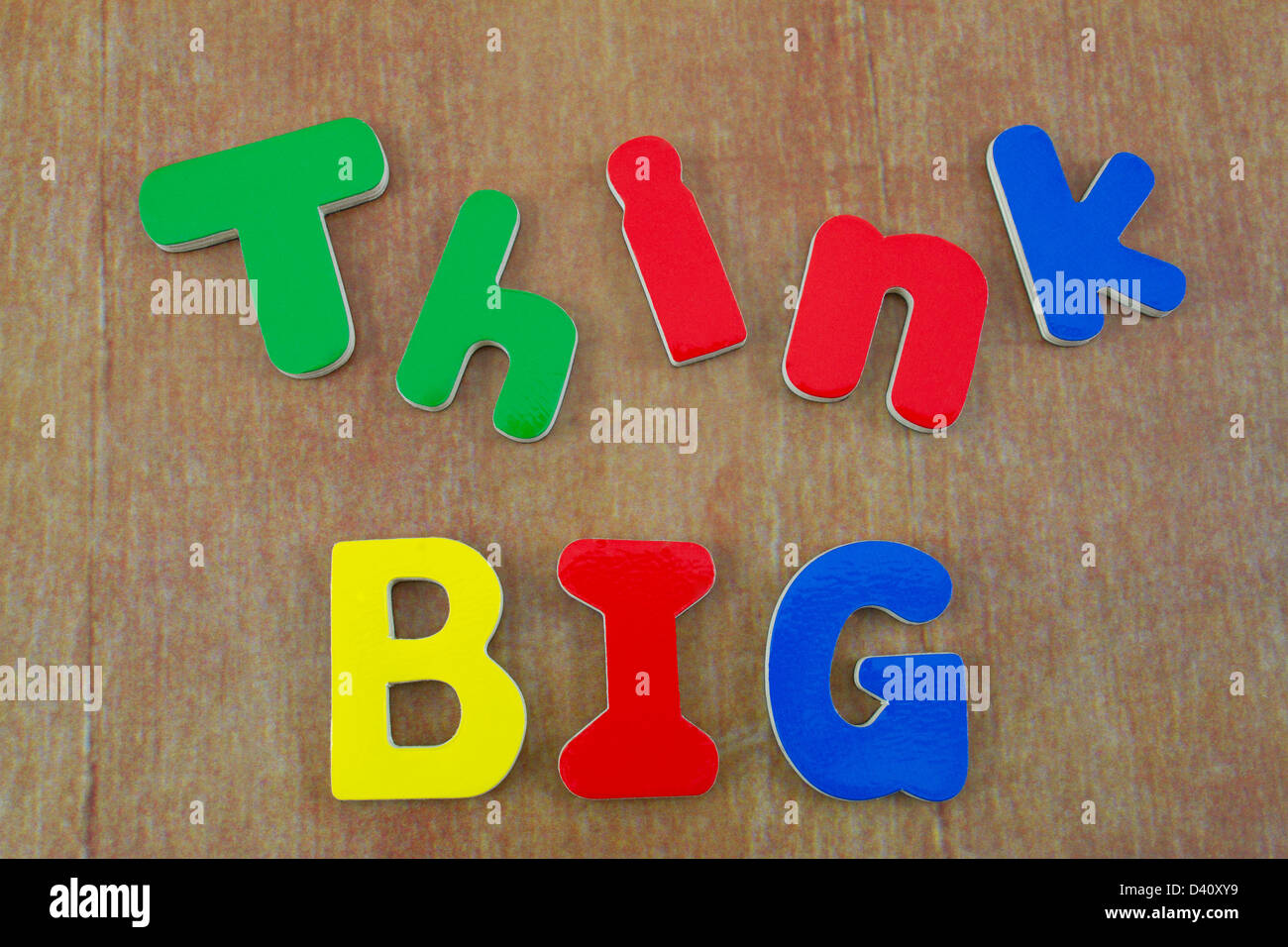 Think big written with colorful letters Stock Photo - Alamy