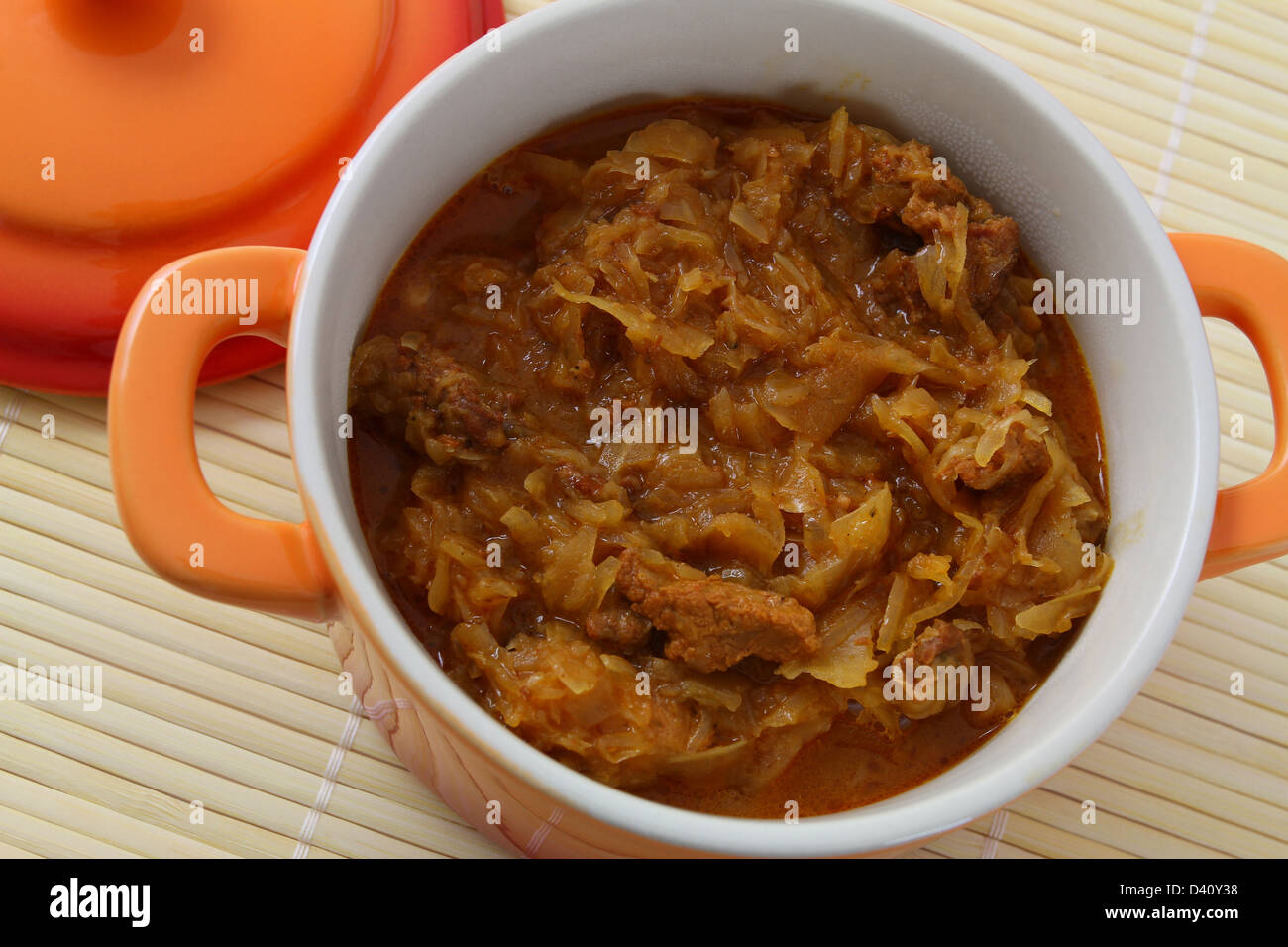 Polish bigos in a pot Stock Photo - Alamy