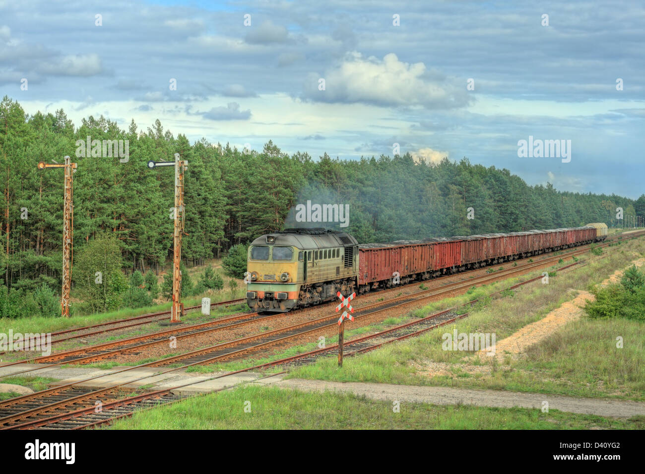 Industrial landscape freight train hi-res stock photography and images ...
