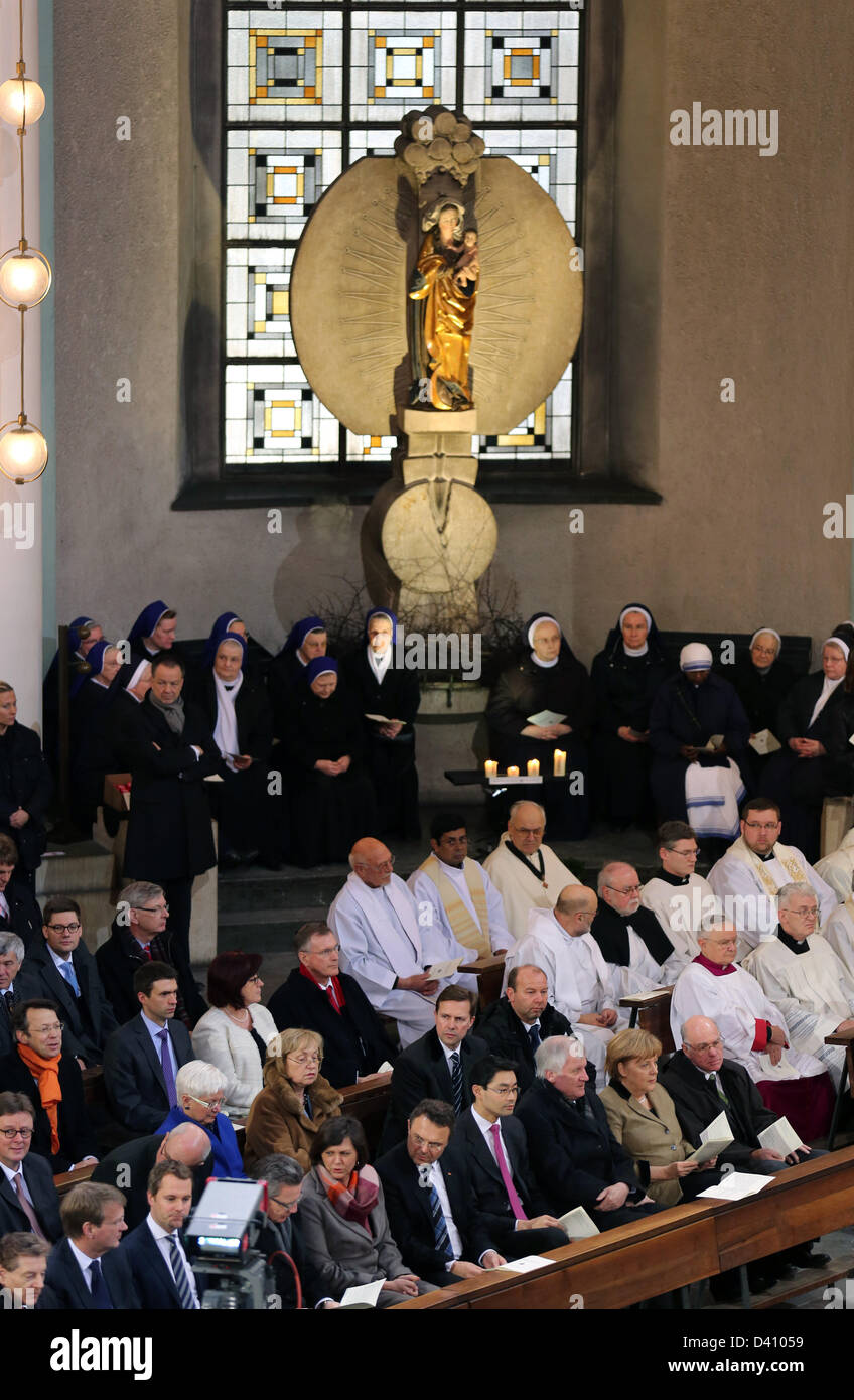 Members of the German government attend the thanksgiving mass for Pope ...