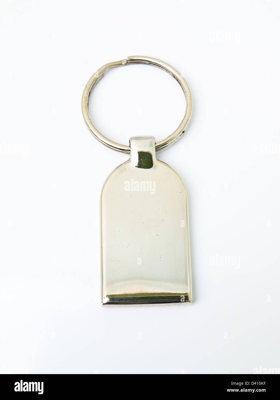 A metallic trinket key-chain isolated on white background Stock Photo ...