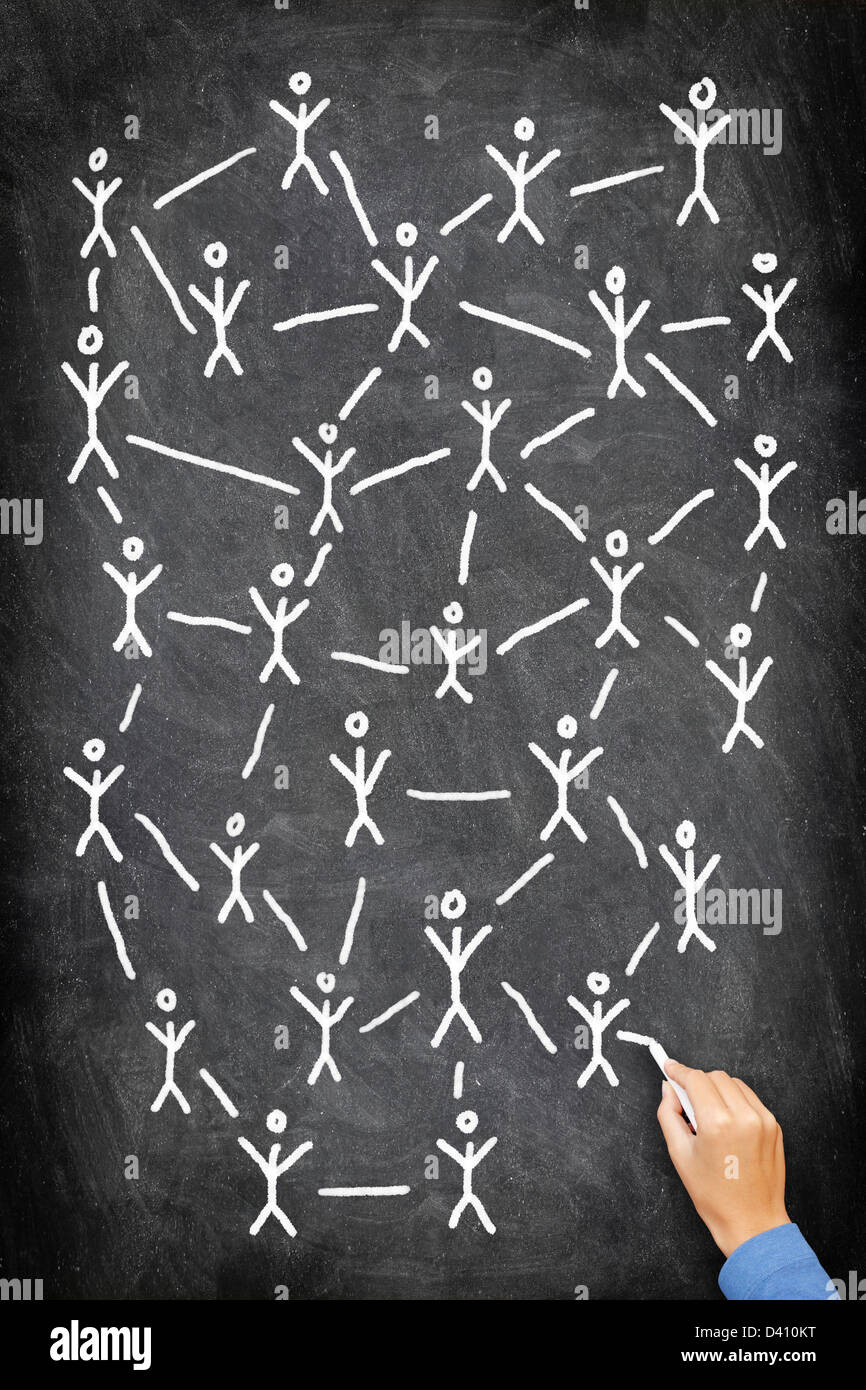 Networking with social media. Business network conceptual image of ...