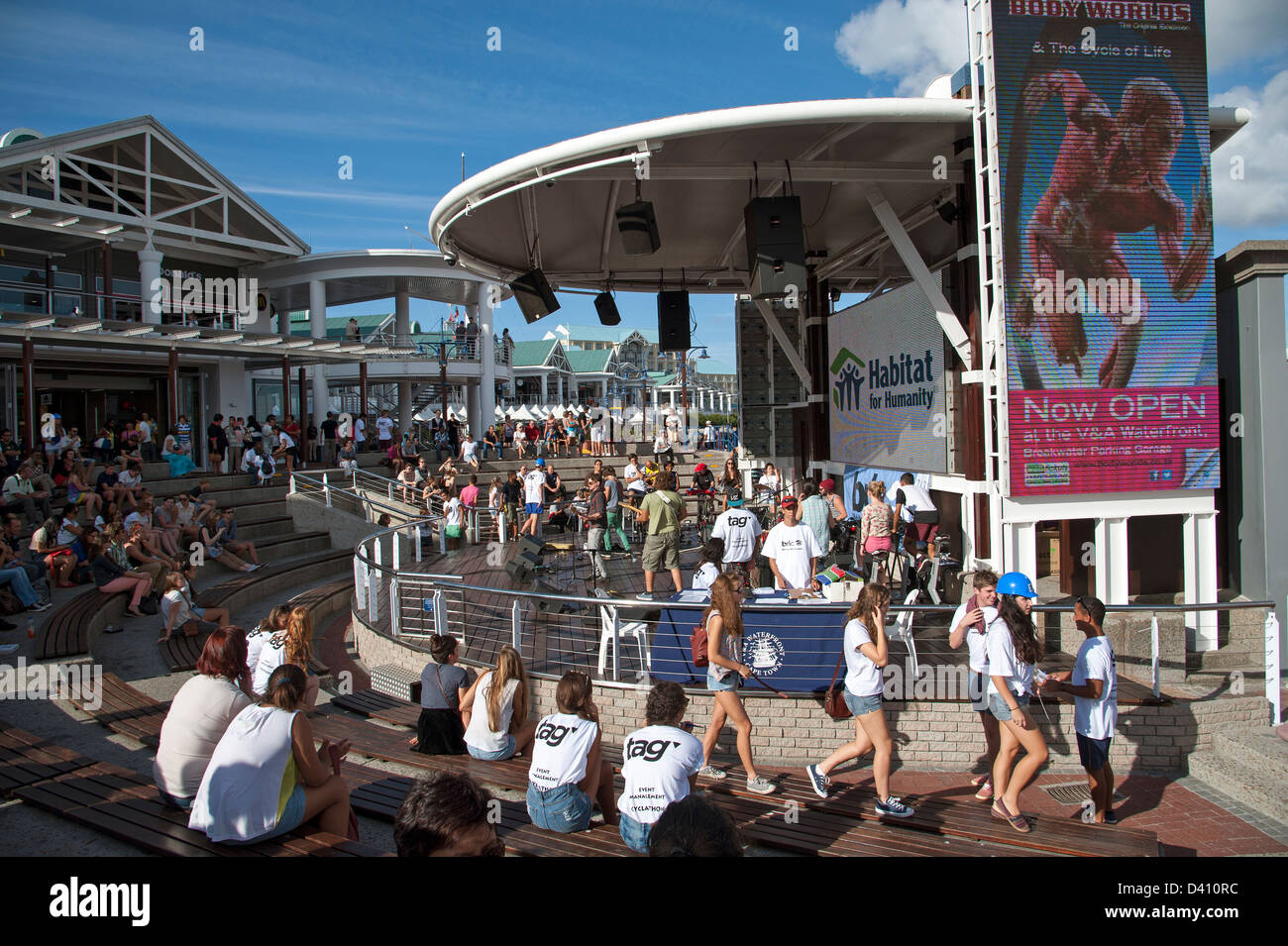 Entertainment on the V&A Waterfront Cape Town South Africa. Southern ...