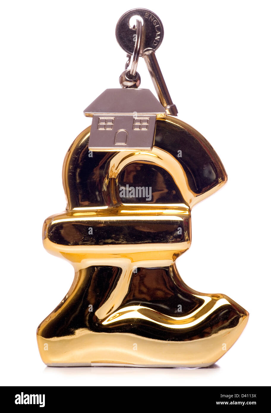 pound sign with house keys studio cutout Stock Photo - Alamy