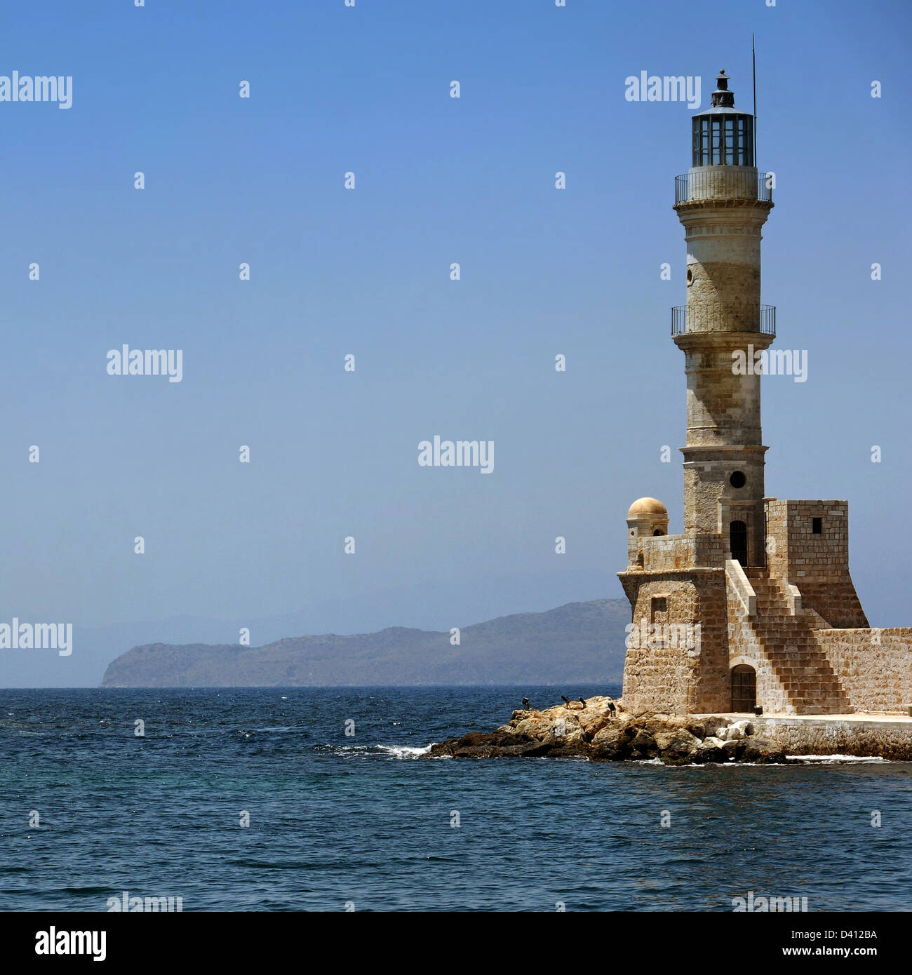 Chania lighthouse, Crete Stock Photo - Alamy