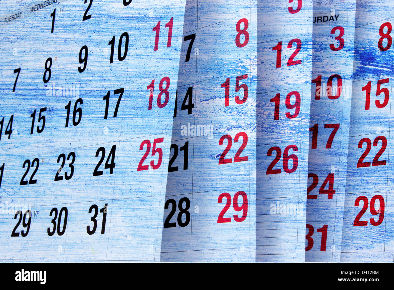 Calendar Pages with Wood Texture Stock Photo - Alamy