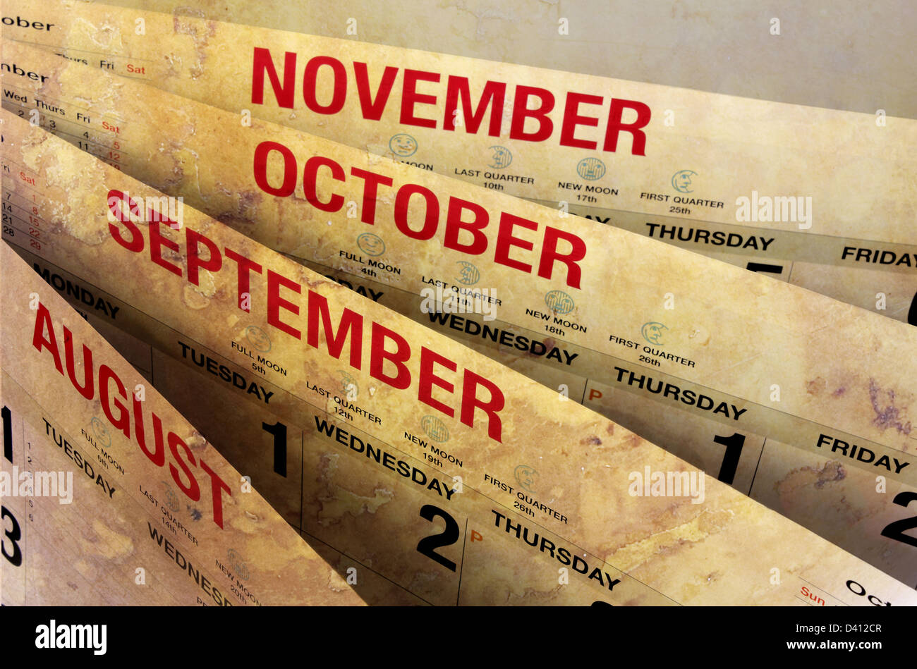 Calendar marks hi-res stock photography and images - Alamy