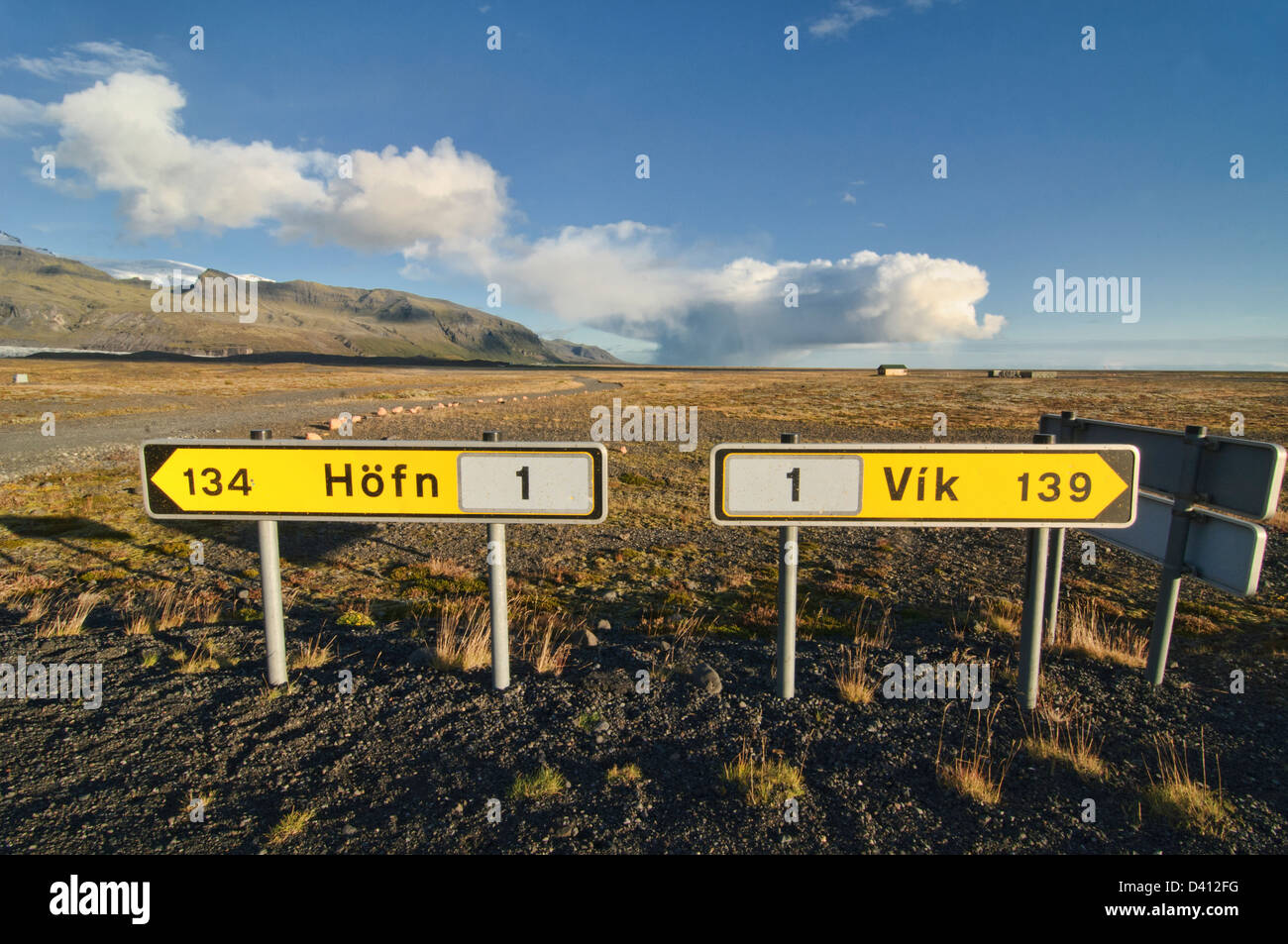 road junction, southern Iceland Stock Photo - Alamy