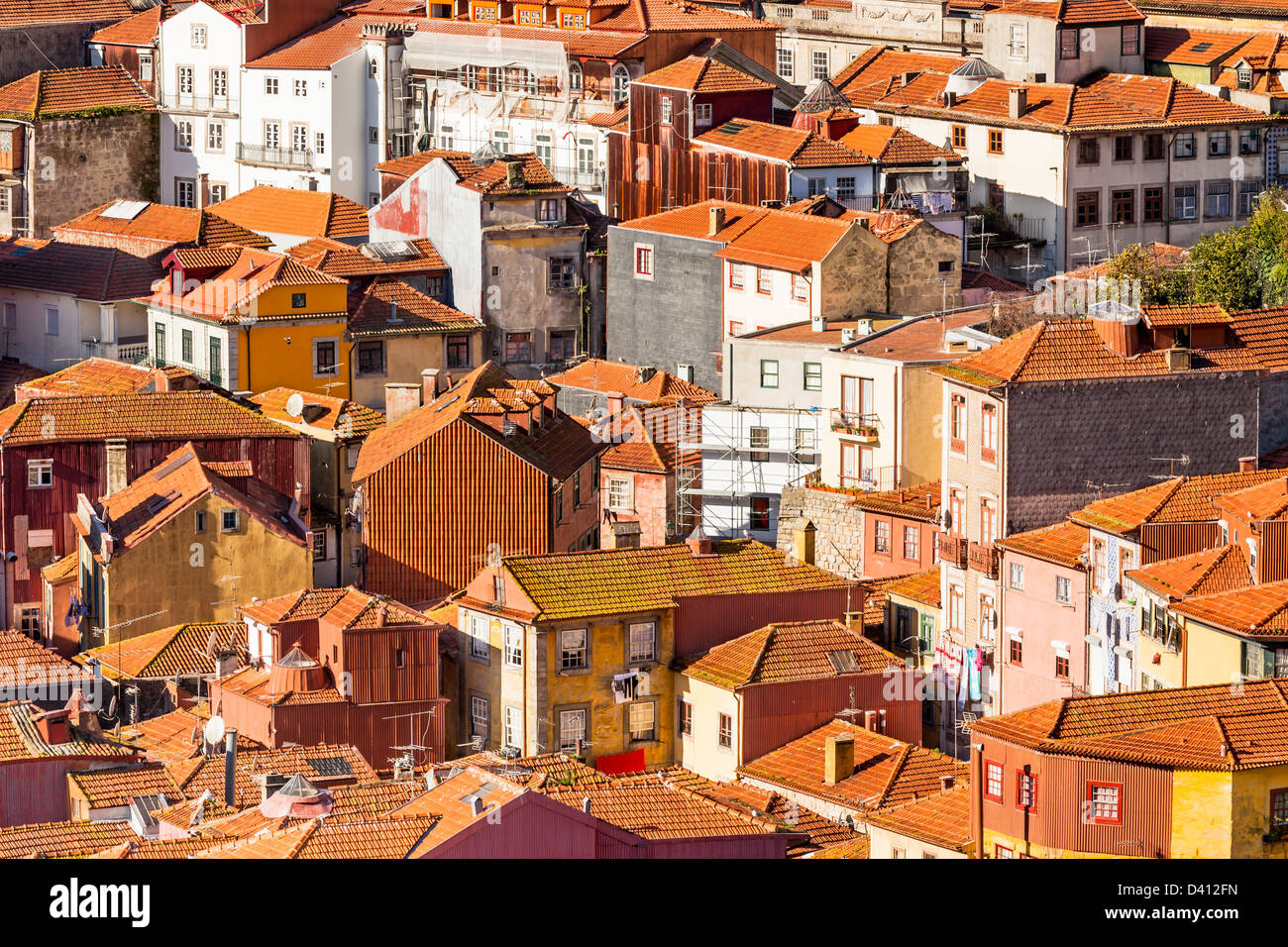 Old Porto Houses View, Portugal. Horizontal shot Stock Photo - Alamy