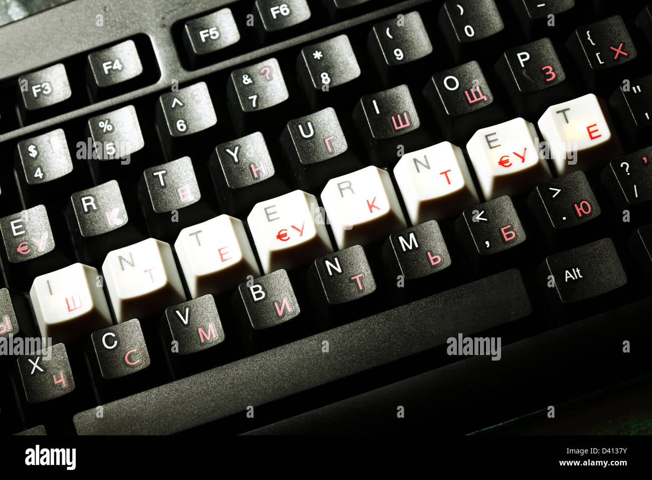 Internet keyboard concept Stock Photo - Alamy