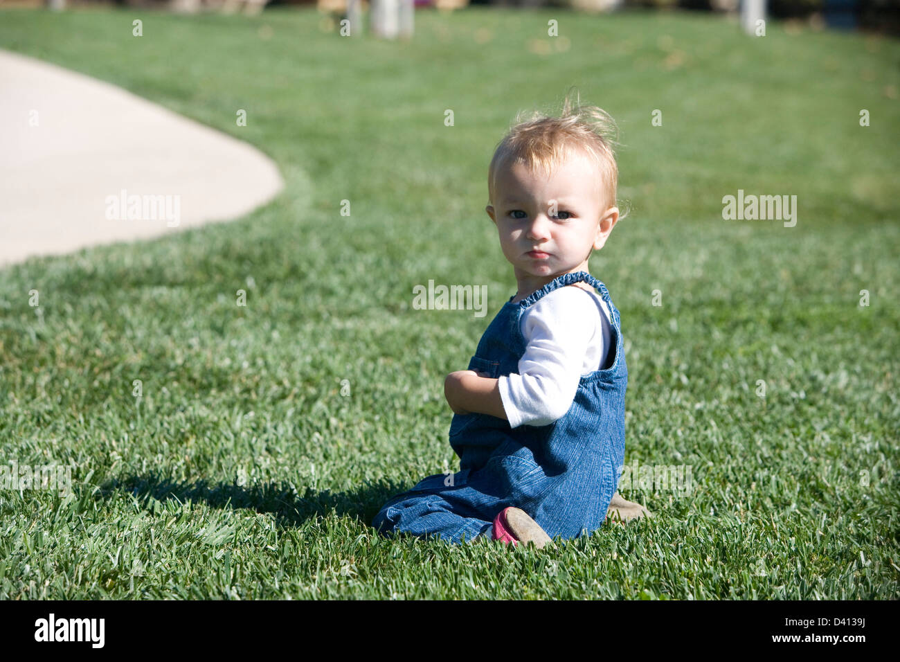 Playful Baby Girl Stock Photo - Alamy