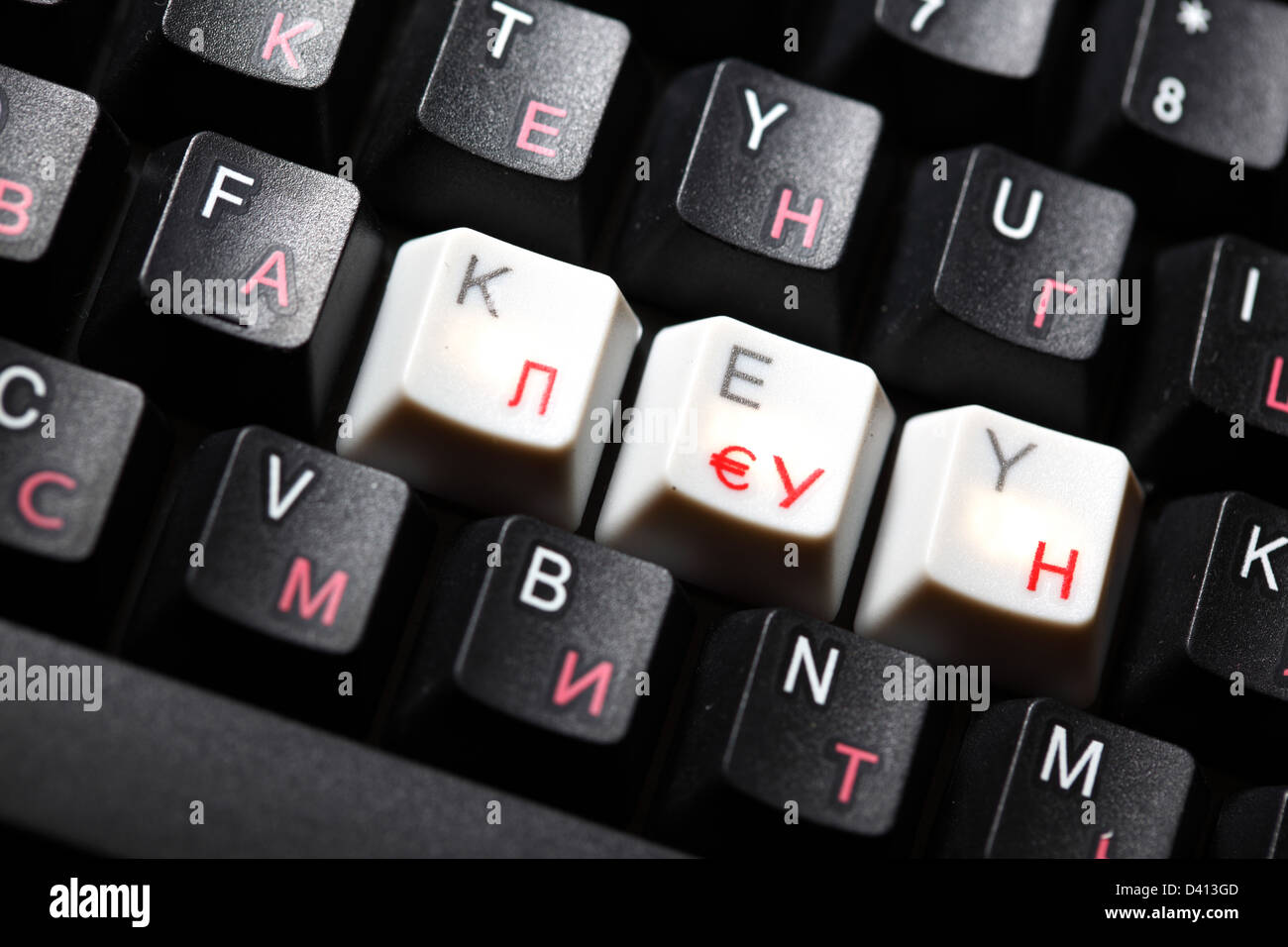 Modern keyboard key words hi-res stock photography and images - Alamy