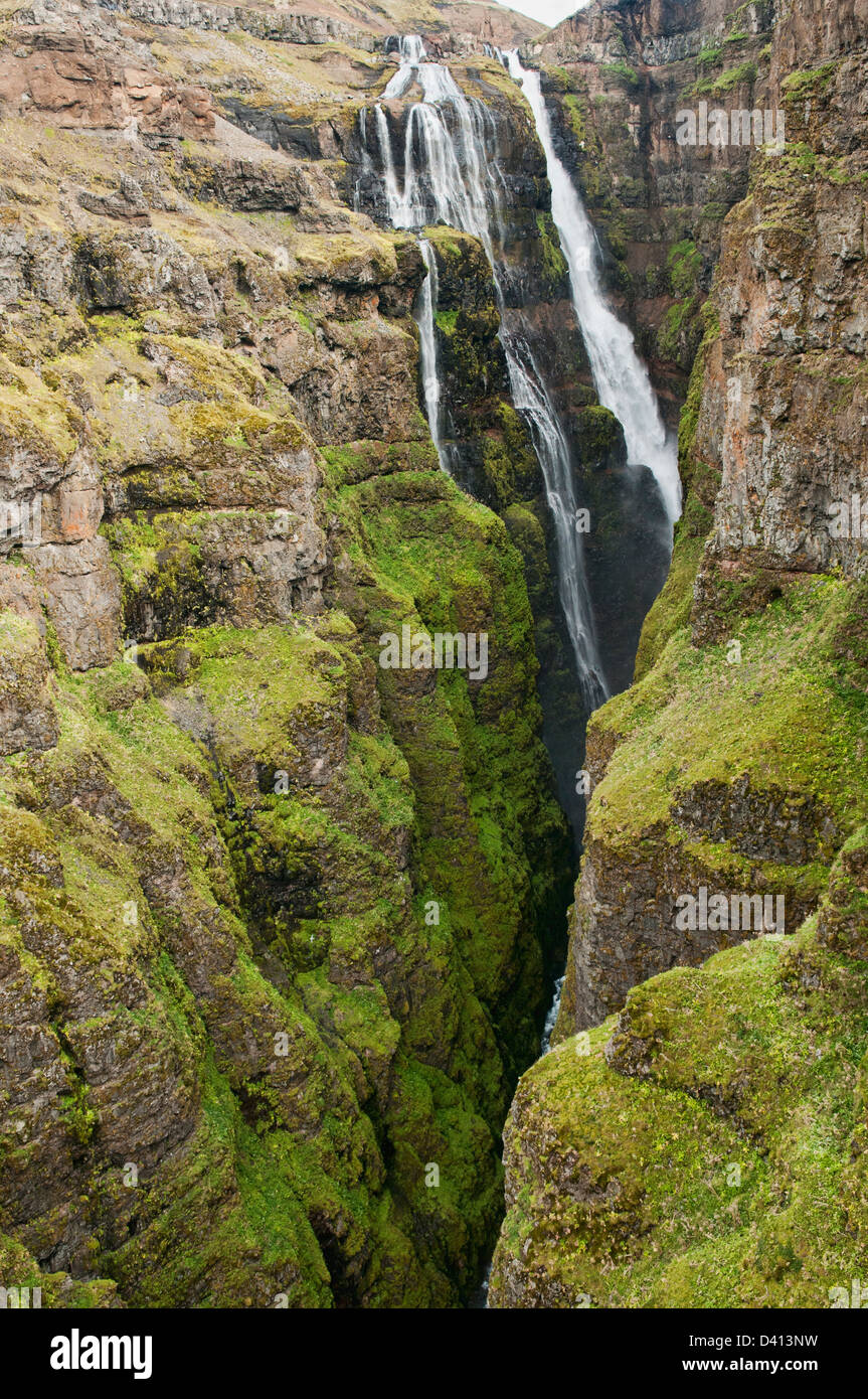 Beautiful Glymur waterfall, west Iceland Stock Photo - Alamy