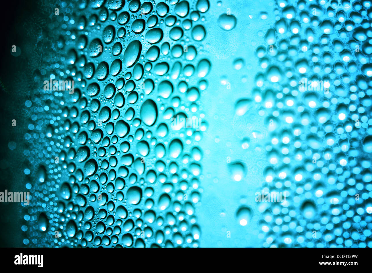 Waterdrops on glass close-up Stock Photo - Alamy