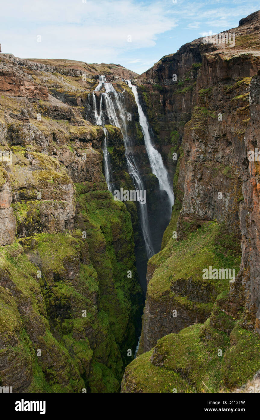 Beautiful Glymur waterfall, west Iceland Stock Photo - Alamy