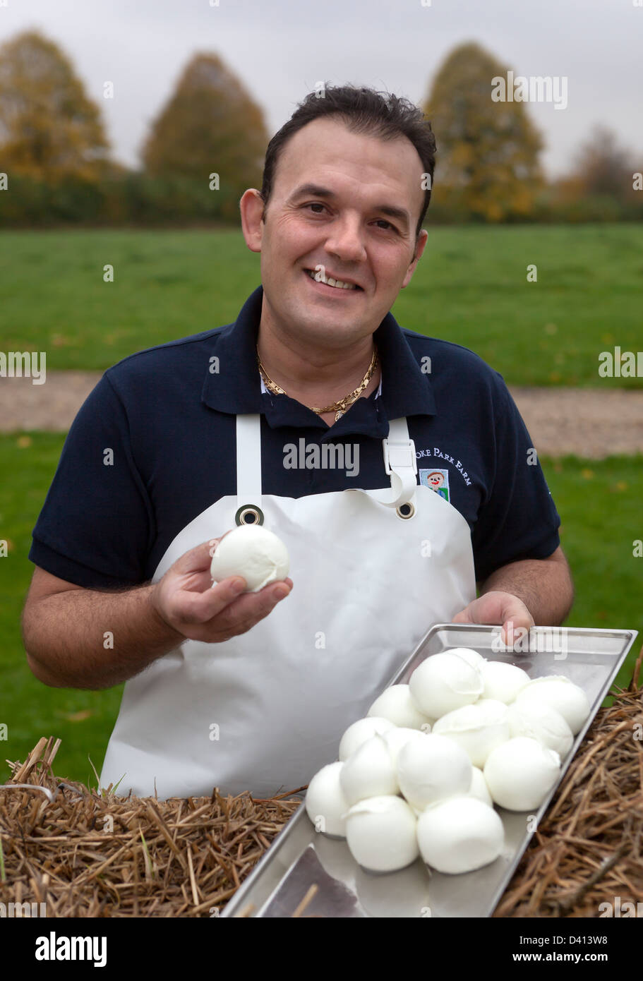 Mozzarella Maker Laverstoke Farm Stock Photo - Alamy