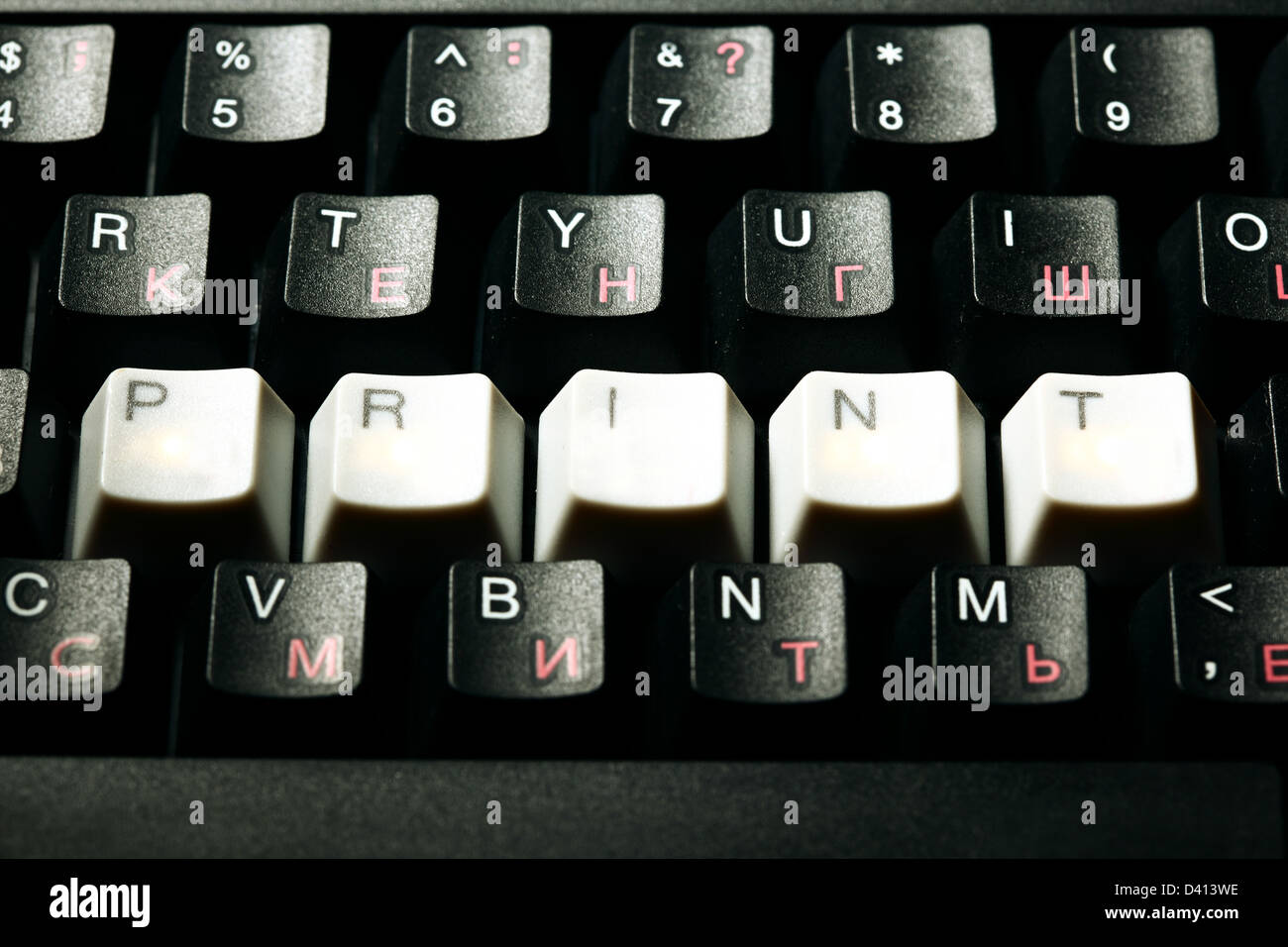 Print button keyboard hi-res stock photography and images - Alamy