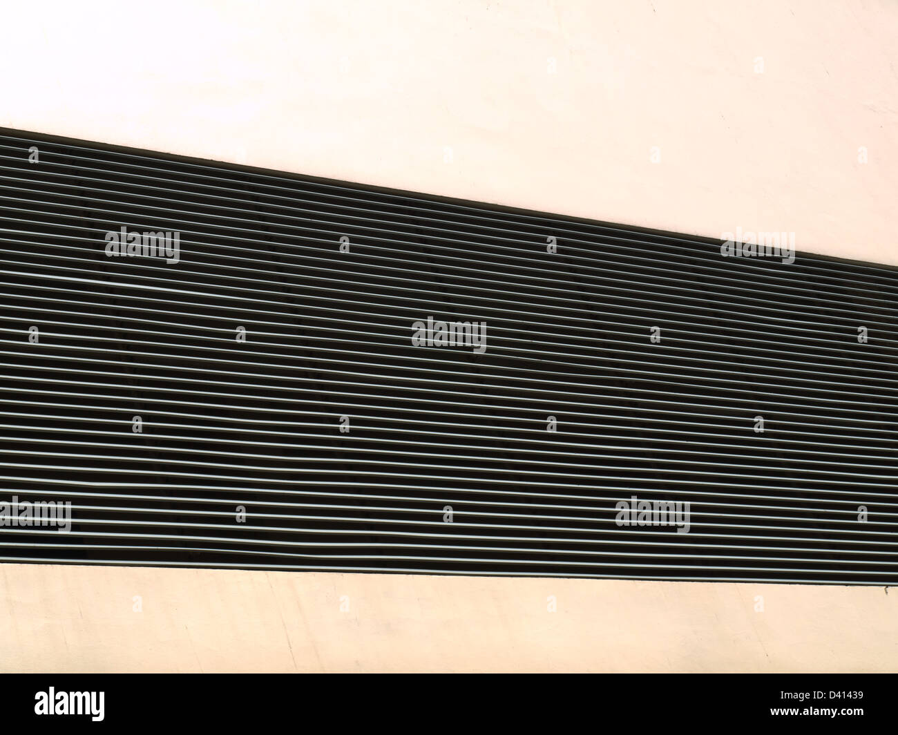 Building exterior wall and metal vertical fins as background Stock ...