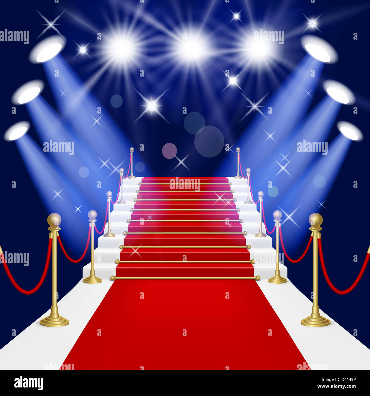 Red carpet with spotlight Stock Photo - Alamy